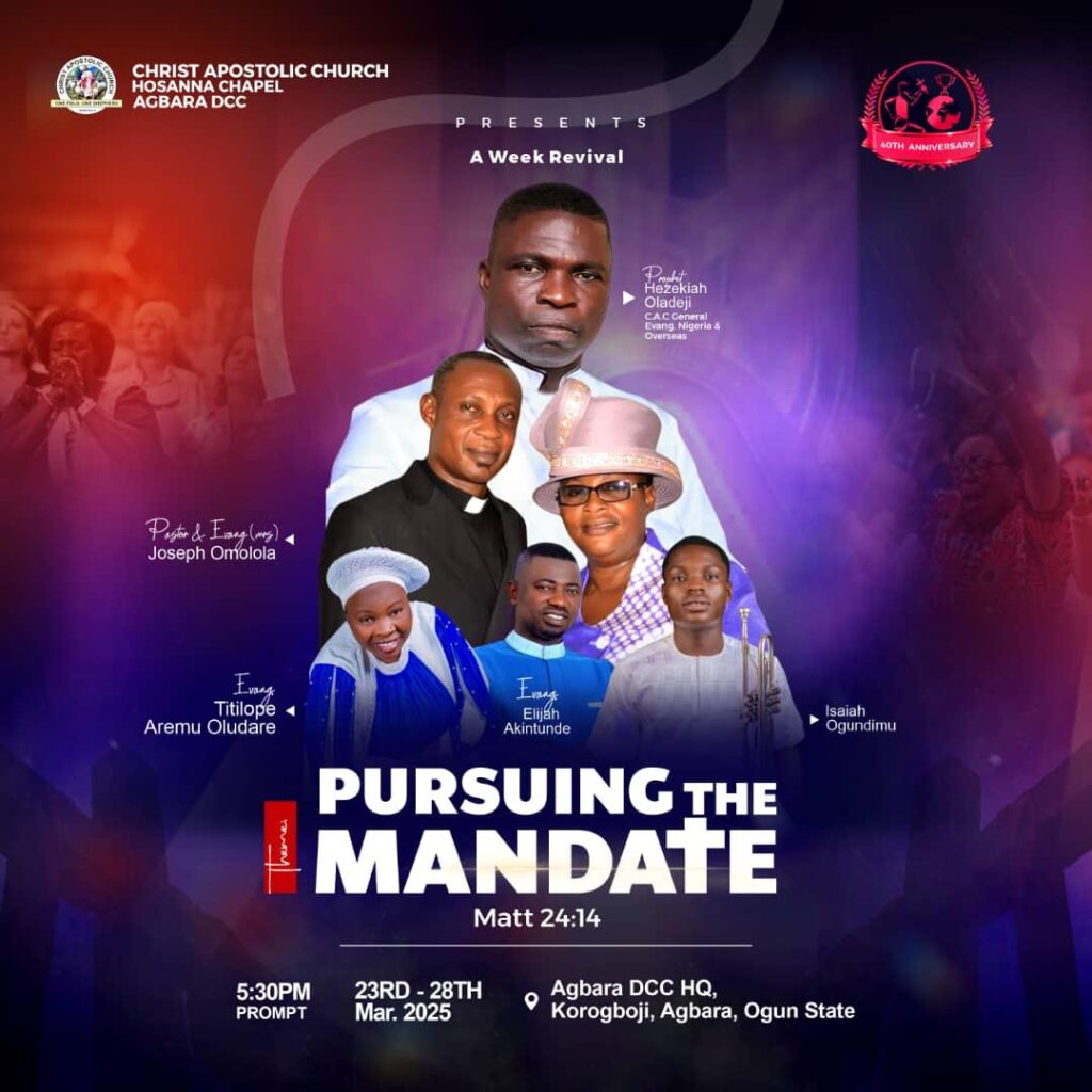 Prophet Hezekiah Leads Pursuing the Mandate at Agbara DCC